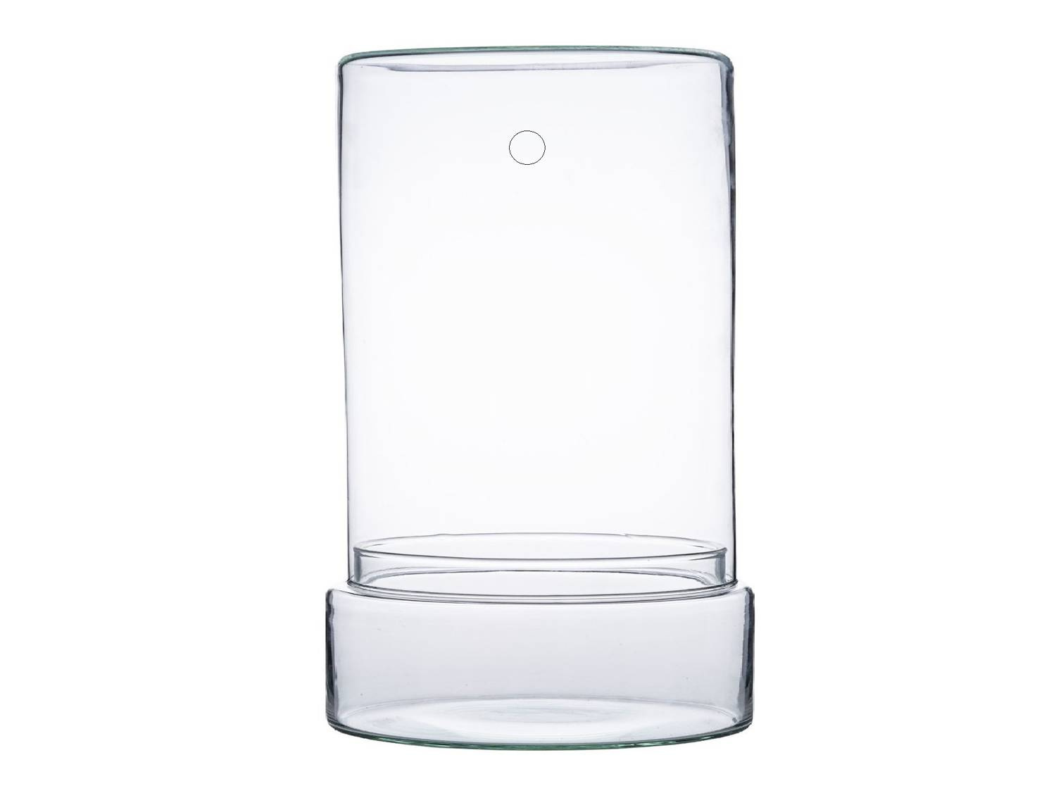 Glass terrarium Cylinder 22,5/17 + W-592III side hole H:29cm D:18cm ...