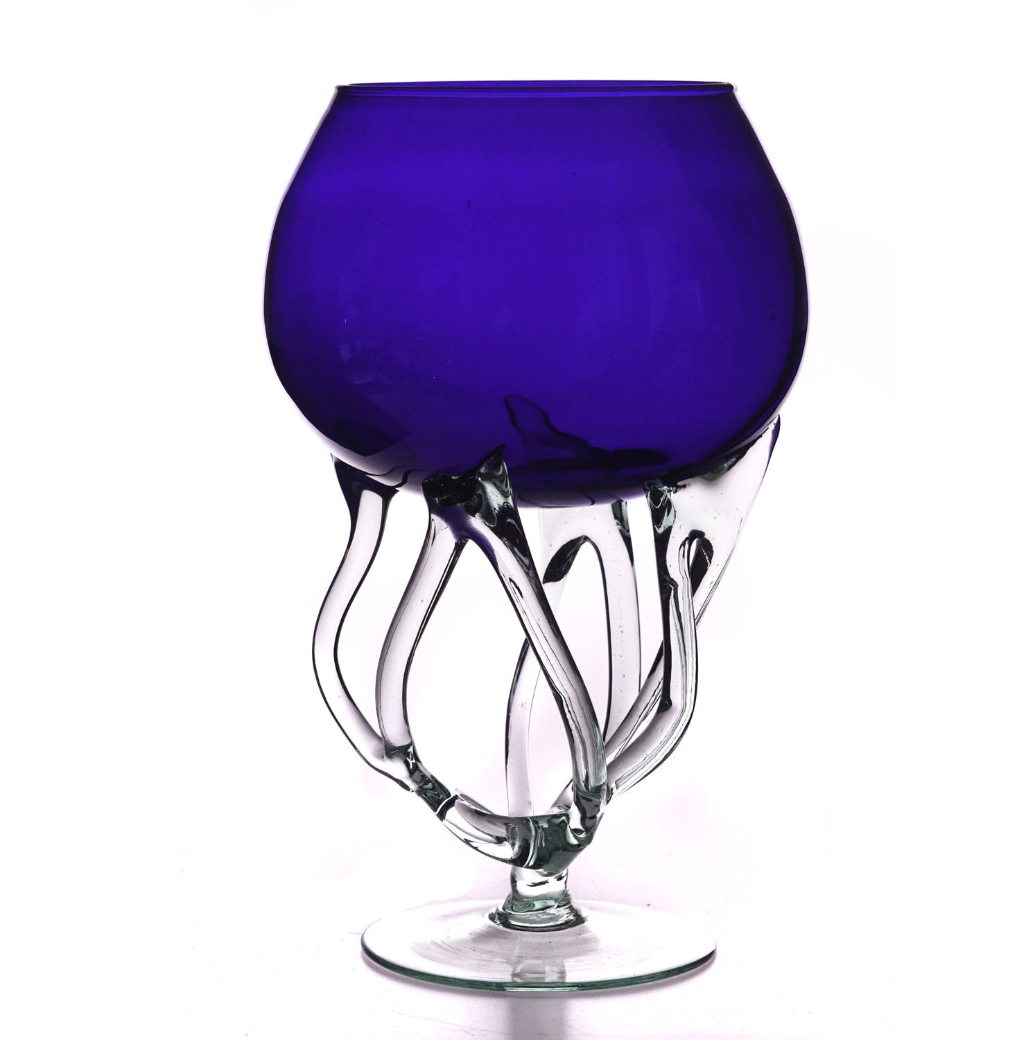 Goblet "Root" navy H:27cm D:17cm | Household glass \ Glasses