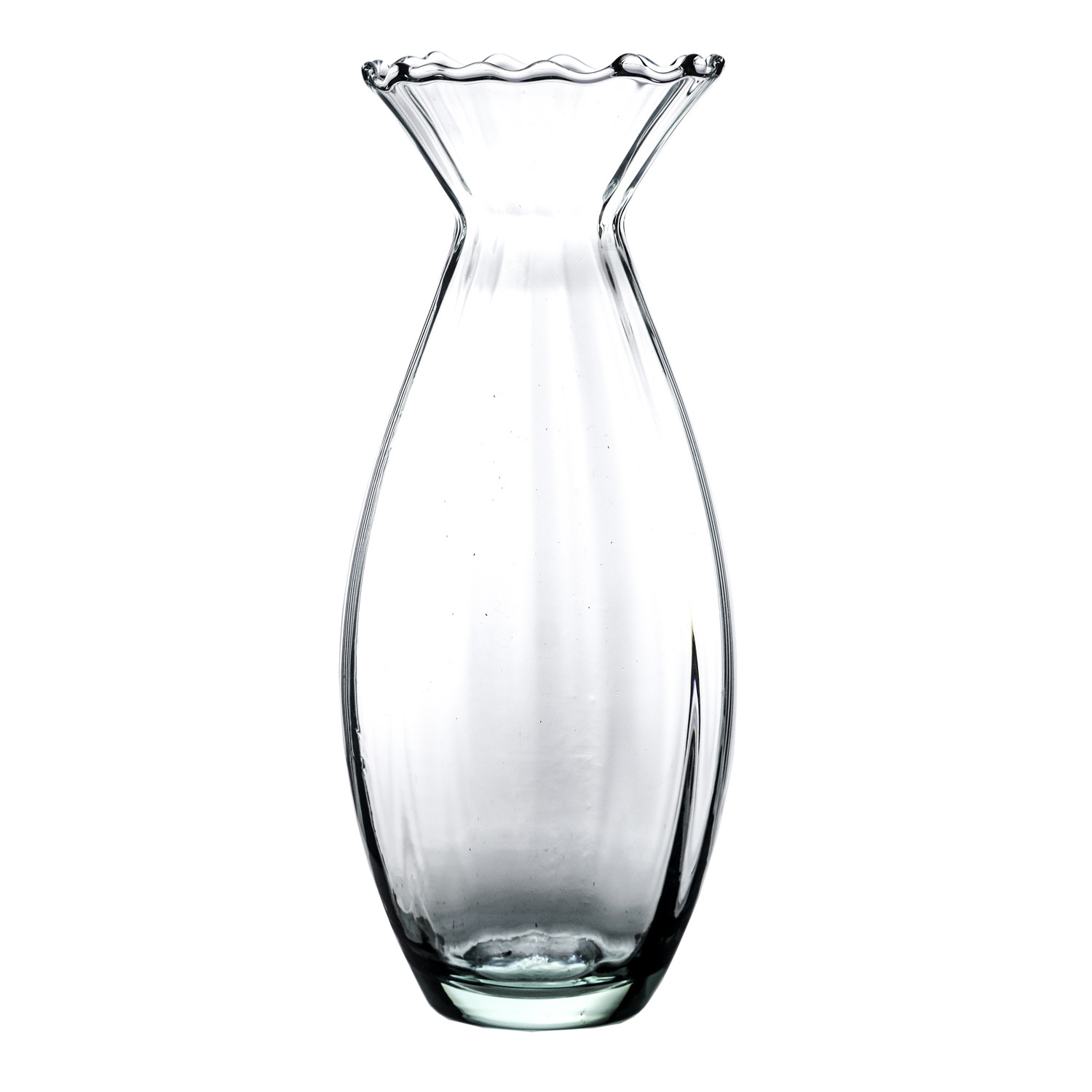 Slender glass vase W-637B optic H:20 cm D:8,5 cm | Vases \ Standard ...